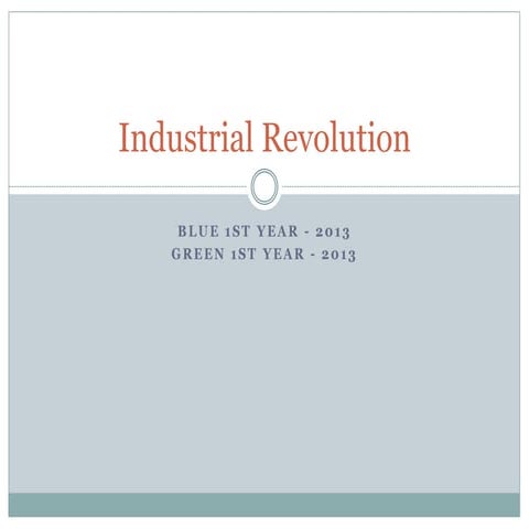 Industrial revolution causes | PPT