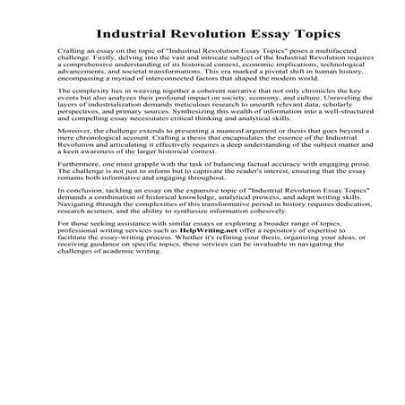 Industrial Revolution Essay Topics.pdf