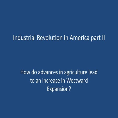 Industrial revolution part ii | PPT
