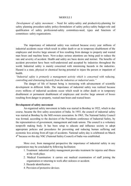 Industrial safety | PPT | Government Support and Welfare | Financial ...