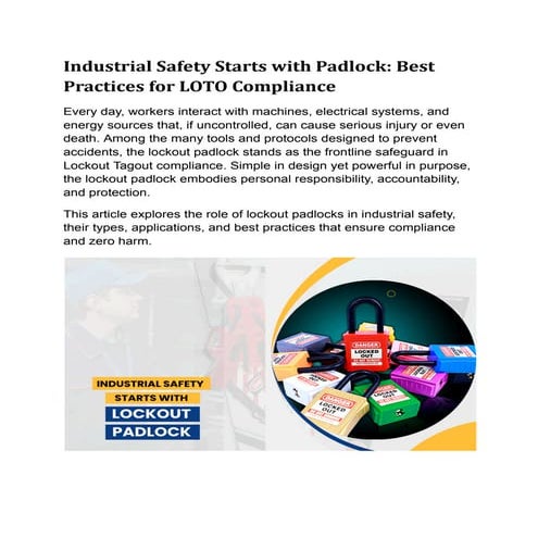 Industrial Safety Starts with Padlock_ Best Practices for LOTO ...