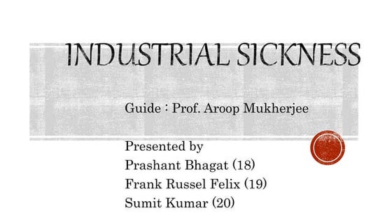 Industrial Sickness | DOC | Medical Health