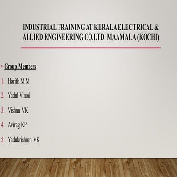 INDUSTRIAL TRAINING AT KERALA ELECTRICAL & ALLIED ENGINEERING.pdf