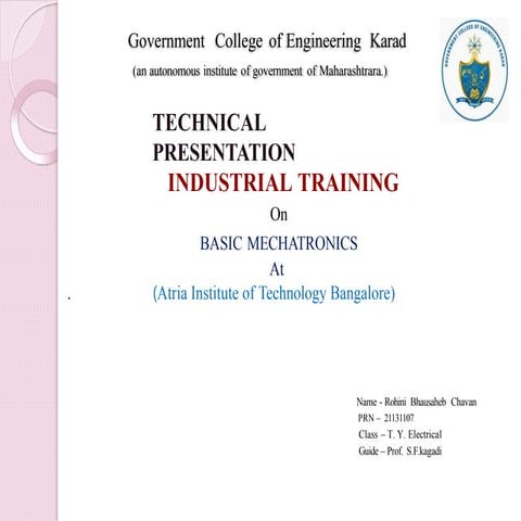 INDUSTRIAL TRAINING On BASIC MECHATRONICS.pptx