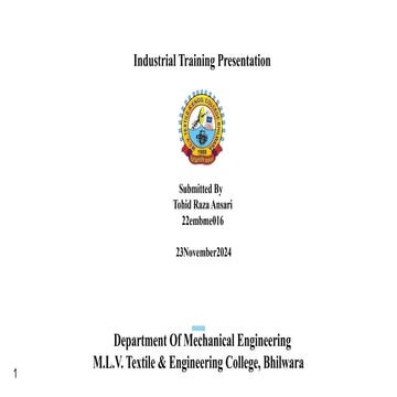 Industrial Training Presentation (Sandeep Hyundai) | PPT