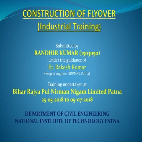 Summer training presentation from BRPNNL by Randhir Kumar(1503050) | PPTX