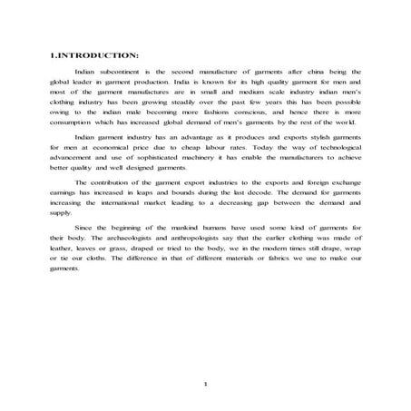 Industrial training report | DOCX | Needlework | Arts and Crafts