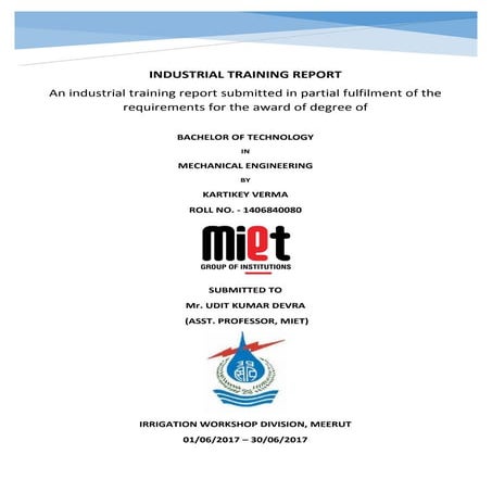 Industrial training report | PDF | Woodworking | Arts and Crafts