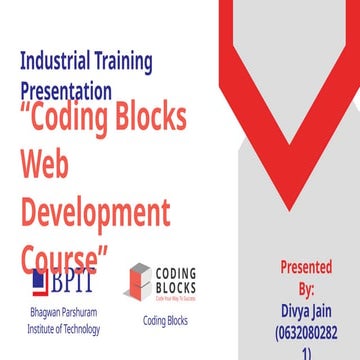 Industrial Training Report on python development | PPTX