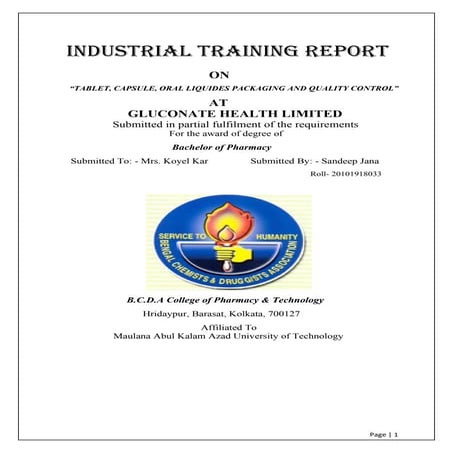 Industrial training report by sandeep jana | PDF