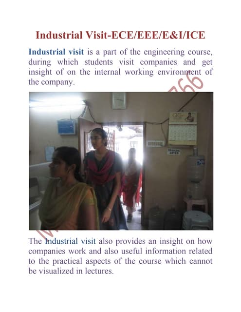 INDUSTRIAL VISIT FOR ENGINEERING STUDENTS-ECE/EEE/E&I-CHENNAI | DOCX ...