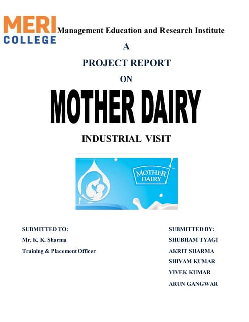 Presentation on SARAS DAIRY | PPTX | Agriculture | Industries