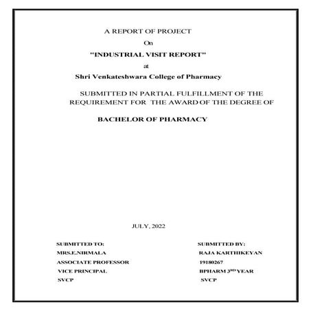 Industrial visit report on Madras Pharma.docx