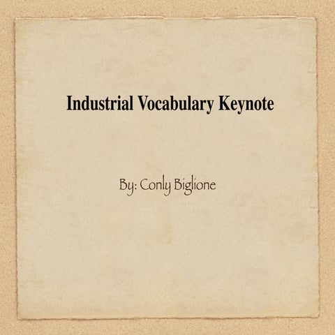 Industrial Revolution Vocabulary | KEY