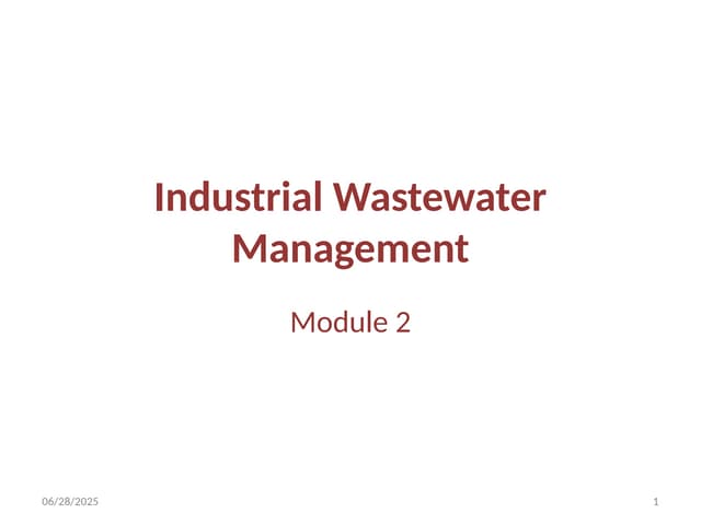 Disposal of wastewater | PPTX