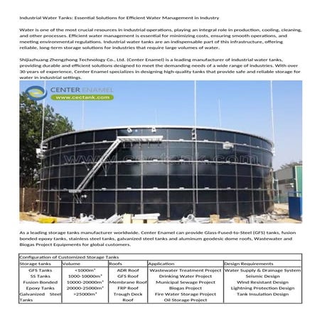 Process Water Tanks_ Essential Benefits, Applications, and Selection ...