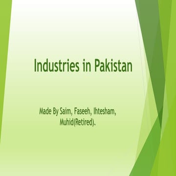 Industries in pakistan | PPTX