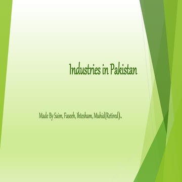 Industries in pakistan | PPTX