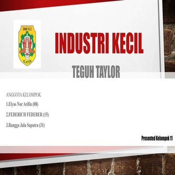 INDUSTRI KECIL k11.pptx instalasi listrik industri kecil | PPTX