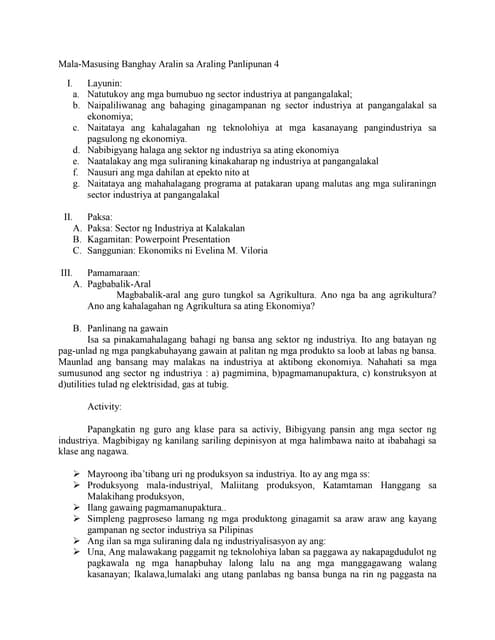 Aralin 3 Sektor ng Industriya | PPTX