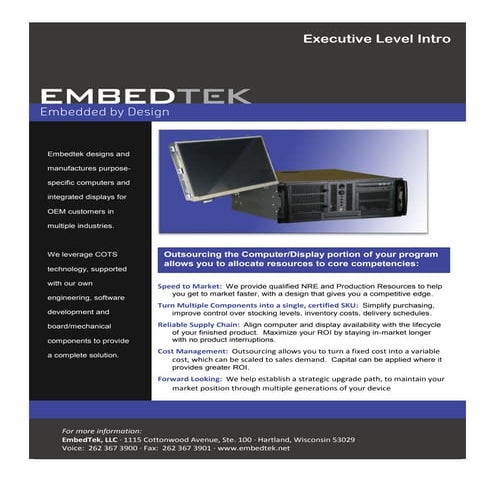 Introduction to Embedtek | PDF
