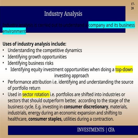 Industry analysis slides and CFA le.pptx