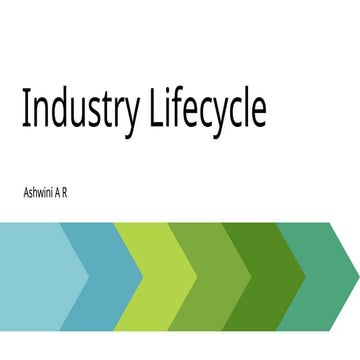 The industry life cycle refers to the evolution of an industry or ...