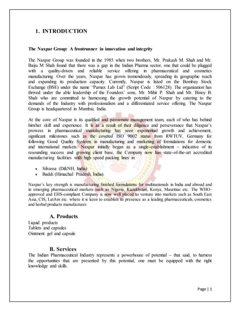 Industrial training report by jayesh | PDF | Skin and Dermatology ...