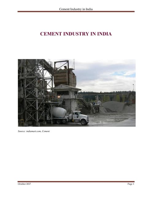 Porter Analysis on Cement Industry | DOCX | Commodities | Economy