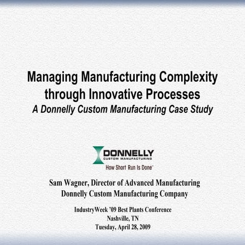 Managing Complexity | PPT