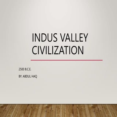 Indus valley civilization ppt | PPT