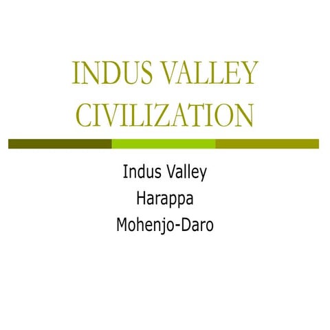 Indus valley civilization ppt | PPT