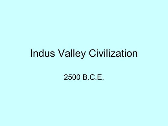 Indus valley civilization and vedic period | PPT