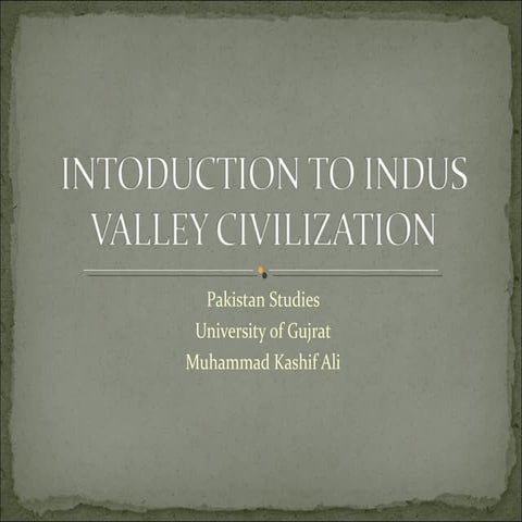 Indus valley civilization | PPT