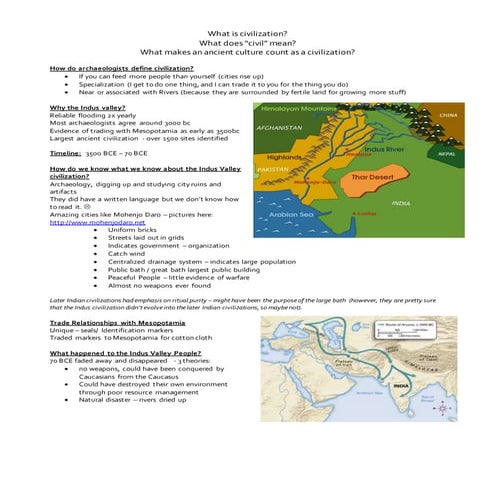 Indus valley civilization facts | PDF