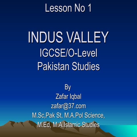 Indus Valley Lesson No 1 | PPT | Hinduism | Religion & Spirituality