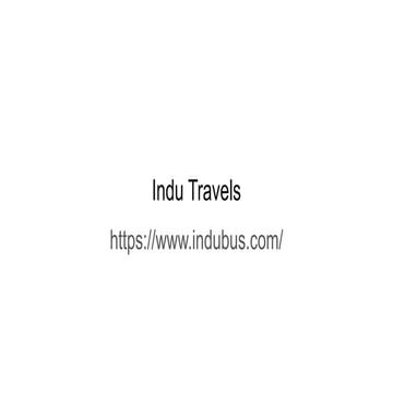 Indu Travels | Bus Booking | Reasonable Bus Tickets | PDF
