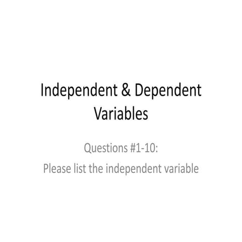 Scientific Variables & Data | PPT