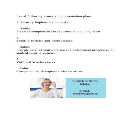 I need following projects implementation plans1. Security Implem.docx