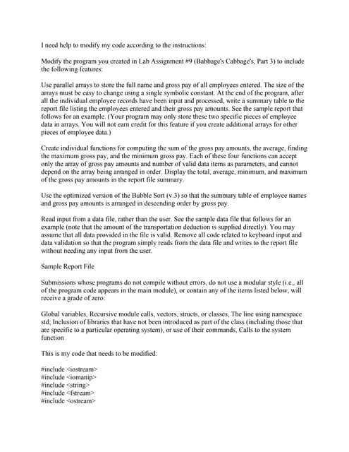 I Need Help To Modify My Code According To The Instructions Modify Thpdf 0393