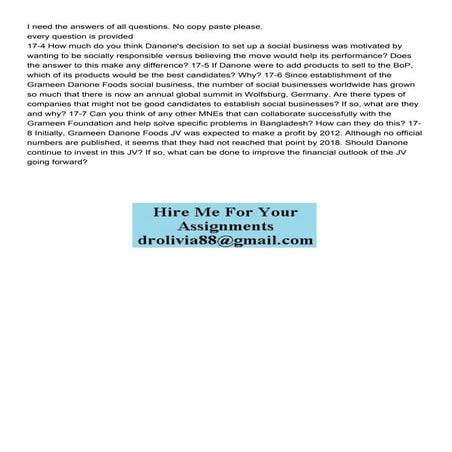 I need the answers of all questions No copy paste please .pdf | Business | Business and Finance