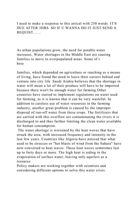 I need this answered in 4-5 powerpoint slides. I need speaker notes .docx