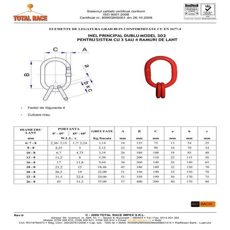 Inel Principal Dublu 302 | PDF