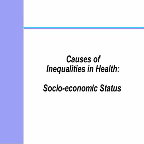 Inequalities in health - social class | PPT