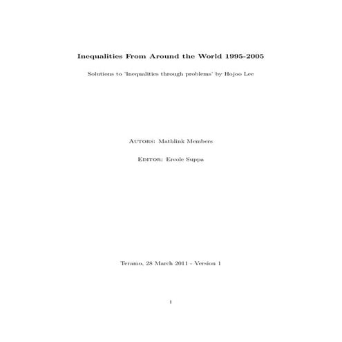 Inequalities from the word 1995 2005 | PDF