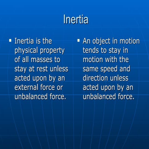 Inertia 4 | PPT | Physics | Science
