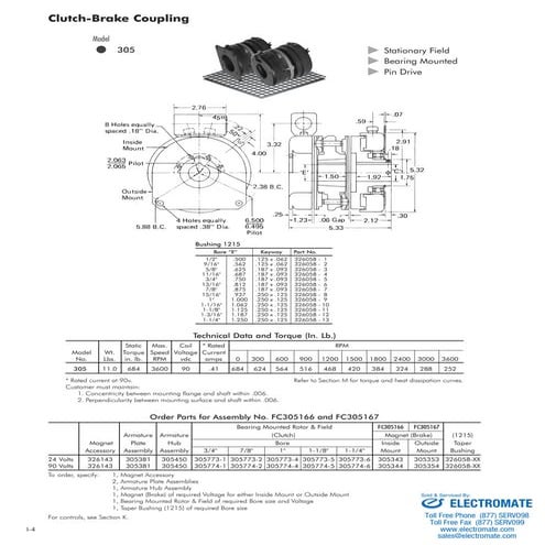 Inertia dynamics cb_couplings305_specsheet | PDF