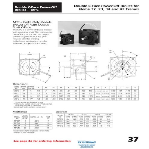 Inertia dynamic type mpc_specsheet | PDF