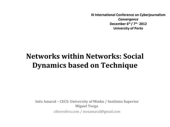 The Network Society : Manuel Castells | PPTX