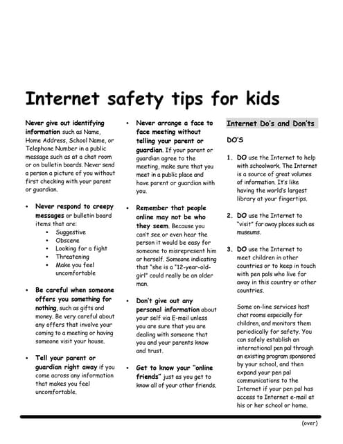 Internet Safety | PPT